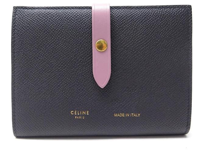 Céline CELINE MEDIUM STRAP WALLET IN ANTHRACITE LEATHER NEW LEATHER ...