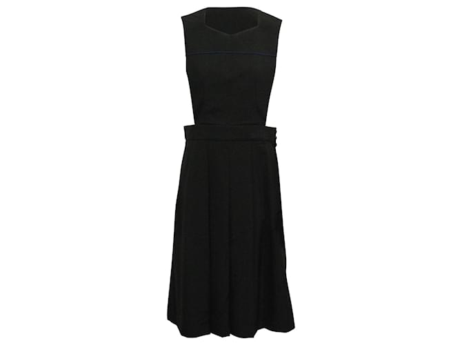 Robe chasuble plissée Comme Des Garcons en laine noire Coton ref.617672 ...