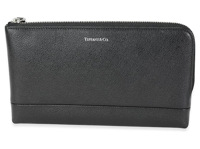 The Row Tiffany Black Grained Calfskin Leather Zip Wallet ref.620151 ...