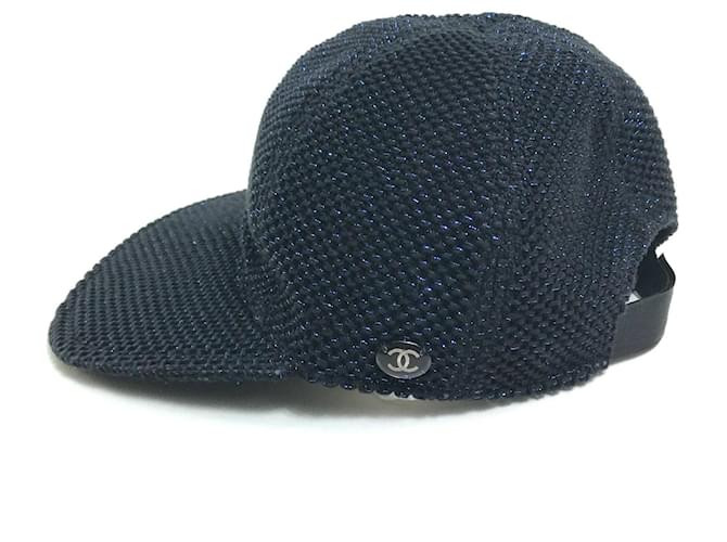 Chanel Chapeaux Tweed Bleu ref.622829 - Joli Closet