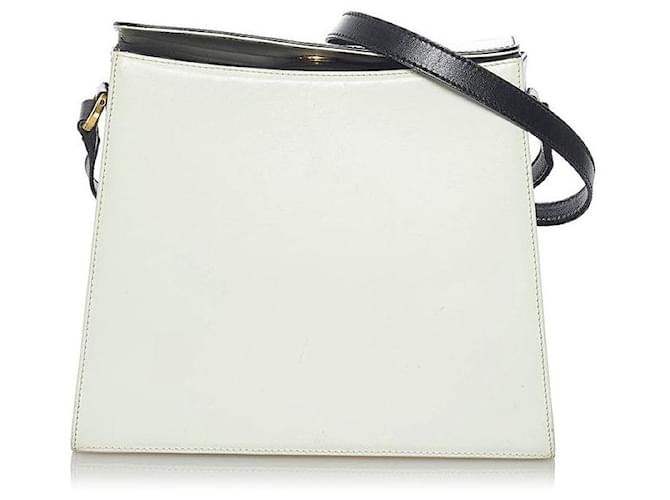 Salvatore Ferragamo Leather Crossbody Bag White Pony-style calfskin ref ...
