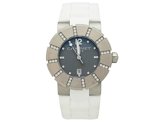 Chaumet watch, "Class One", Titanium, diamants, Rubber. Diamond ref ...
