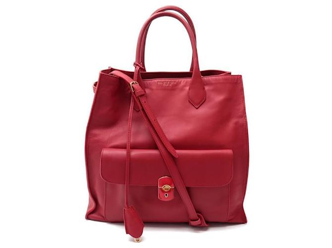 BALENCIAGA PADLOCK ALL TIME HANDBAG 293861 RED LEATHER SHOULDER BAG ref ...