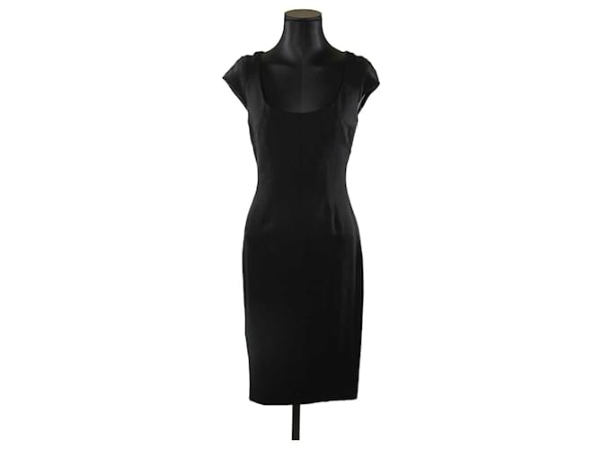 Lk Bennett Dress 36 Black Viscose Ref640632 Joli Closet
