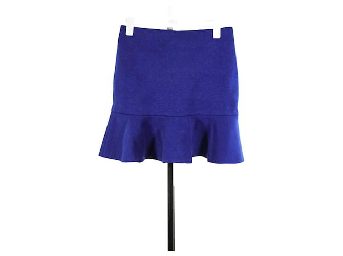 Longchamp skirt 38 Blue Linen ref.641742 - Joli Closet