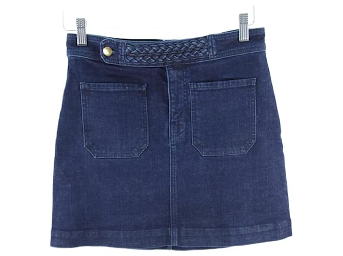 Sézane skirt 36 Blue Cotton ref.645604 - Joli Closet