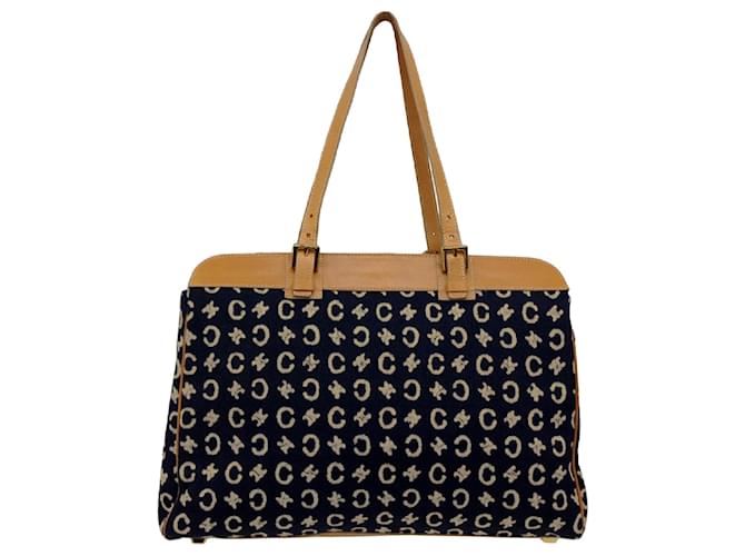 Céline Celine Blue Macadam Denim Sac cabas Jean Tissu Bleu Bleu Marine ...