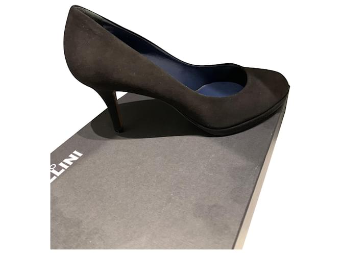 Studio Pollini Heels Black Leather ref.649090 - Joli Closet