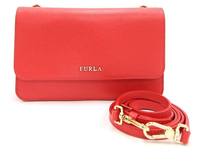 Furla Red Leather ref.651837 - Joli Closet