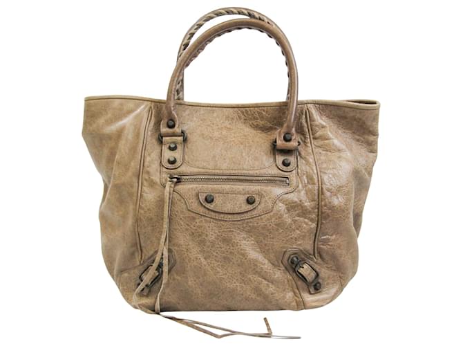Balenciaga The Sunday Beige Leather ref.653311 - Joli Closet