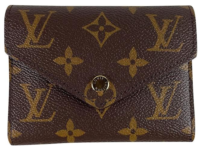 Louis Vuitton Portefeuille Victorine Brown Cloth ref.654987 - Joli Closet