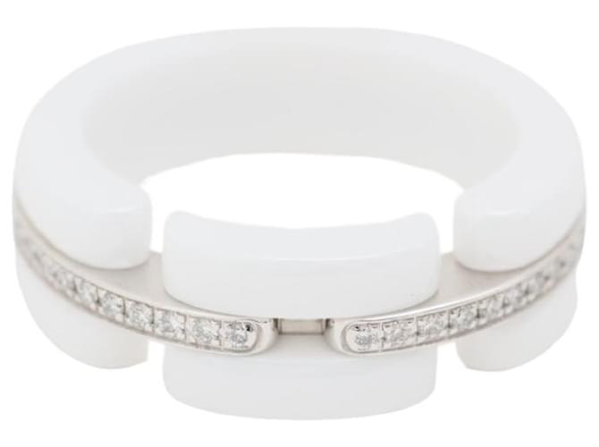 Chanel Ultra Pavé Diamond Rings White White gold Ceramic ref.656705 ...