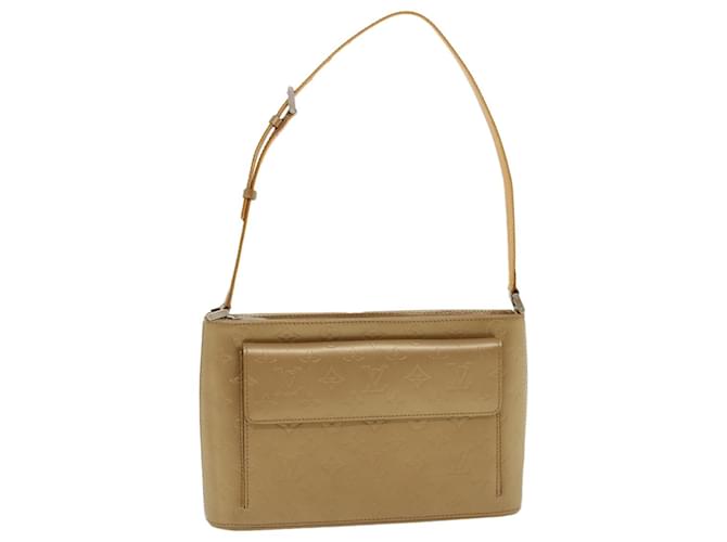 LOUIS VUITTON Monogram mat Alston Shoulder Bag Gold M55127 LV Auth ...