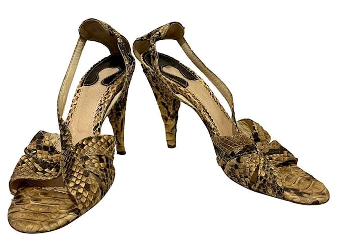 Sandales de soirée en python Chloé Cuirs exotiques Multicolore ref ...