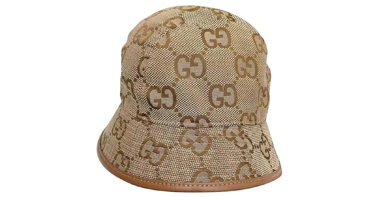 Gucci GG Hut Braun Baumwolle Wolle ref.669372 - Joli Closet