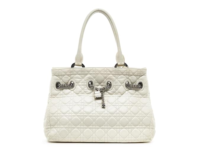 Dior Cannage stitch White Leather ref.672653 - Joli Closet