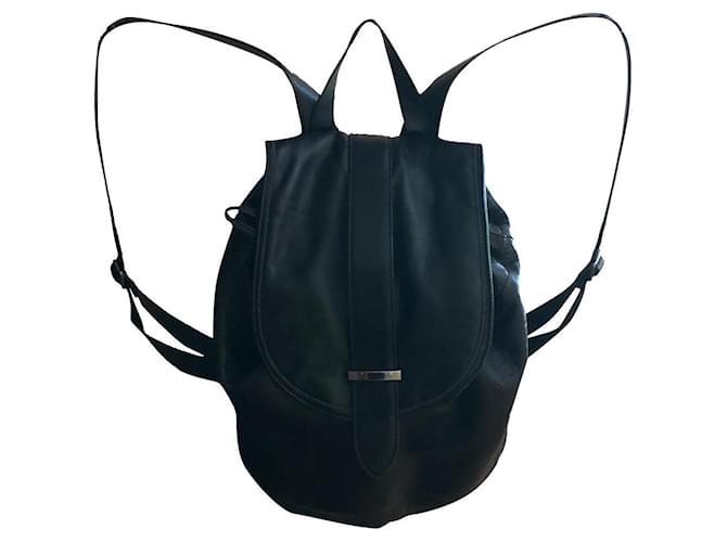Brunello Cucinelli Backpack with moniles Black Leather ref.673738 ...
