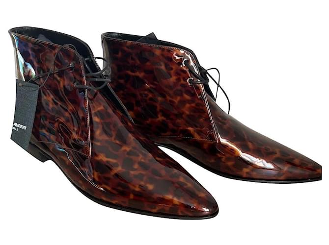 Yves Saint Laurent Yves Saint-Laurent T ankle boots 39 Leopard print ...