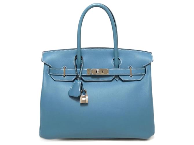 Hermès HERMES BIRKIN Light blue Leather ref.678034 - Joli Closet