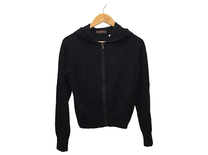 *PRADA SPORT Sweat à capuche zippé en laine/riri zip/42/laine/BLK/uni ...