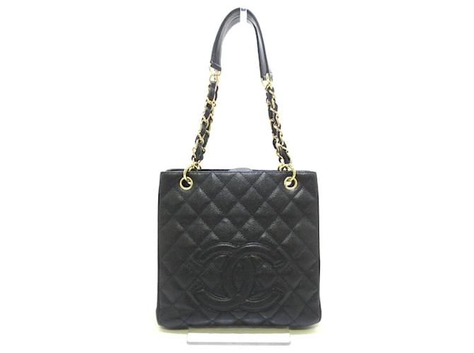Chanel PST (Petit cabas Shopping) Cuir Noir ref.681120 - Joli Closet