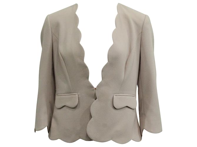 Ted Baker Pastel Pink Scallop Edge Jacket Polyester ref.681748 - Joli ...