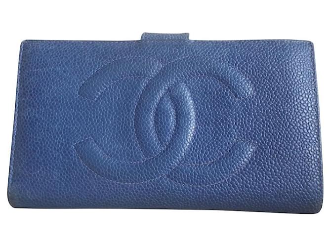 Chanel Wallets Blue Leather ref.683845 - Joli Closet