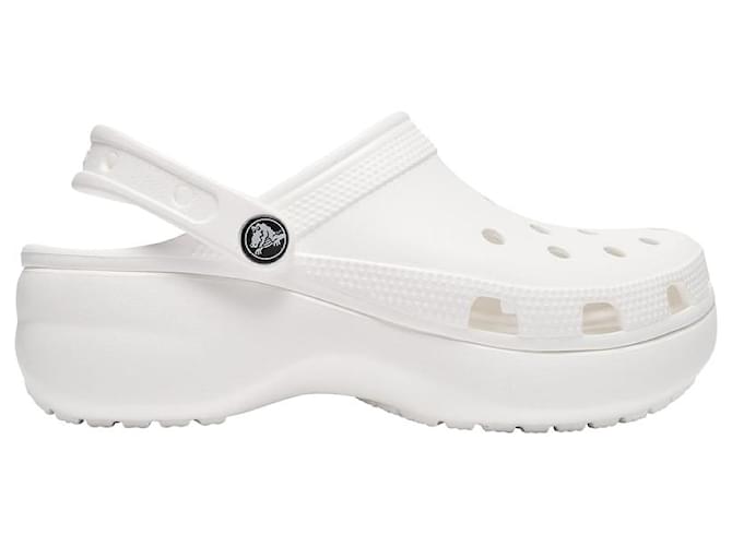 Autre Marque Classic Platform Mules - Crocs - White - Synthetic ref ...
