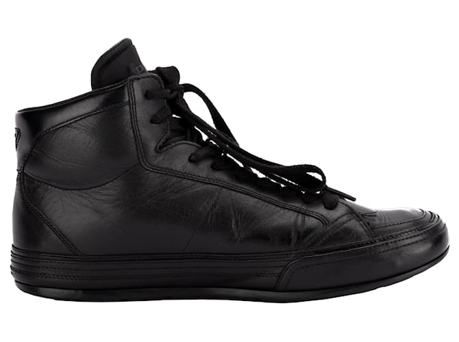 Prada ZAPATILLAS NEGRAS Negro Cuero ref.703355 - Joli Closet