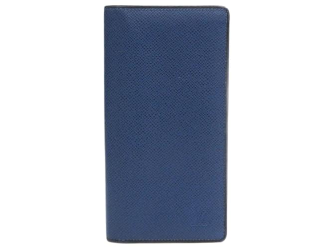 Louis Vuitton Portefeuille Brazza Blue Leather ref.713428 - Joli Closet