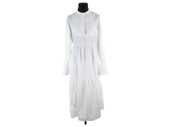 Robe Longchamp 36 Coton Blanc ref.714194 - Joli Closet