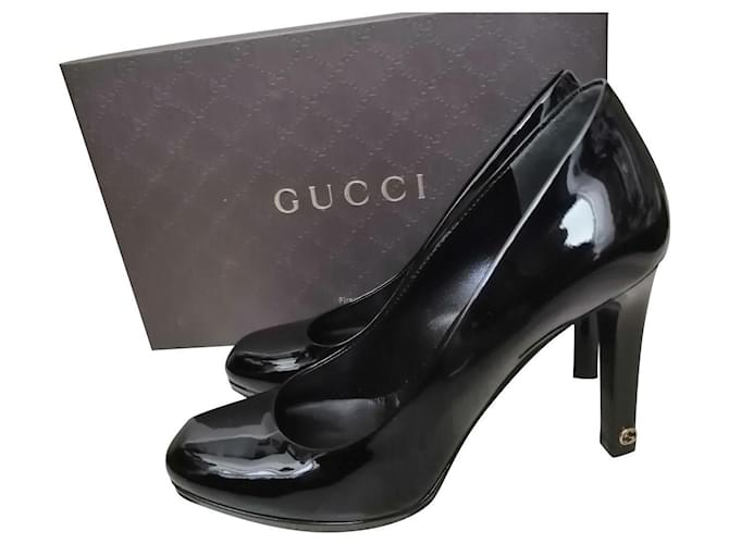 Gucci Talons Cuir Noir ref.715399 - Joli Closet