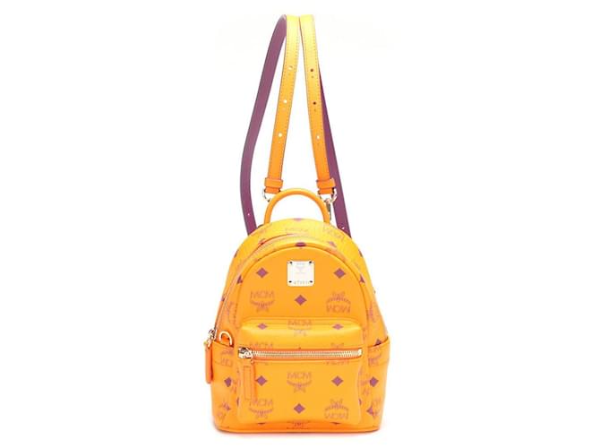 mcm Visetos Backpack orange Cloth ref.717373 - Joli Closet