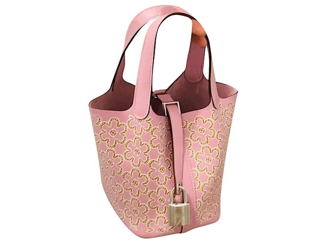 Hermès Picotin micro Pink Leather ref.717761 - Joli Closet