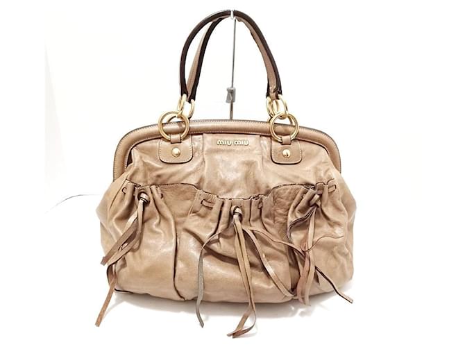 miu miu Brown Leather ref.720575 - Joli Closet
