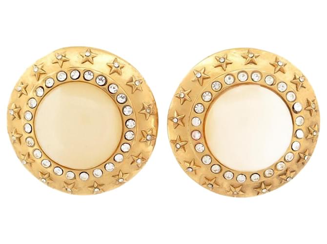 VINTAGE BOUCLES D'OREILLE CLIPS CHANEL PERLES ETOILE DE CASTELLANE 1984 ...