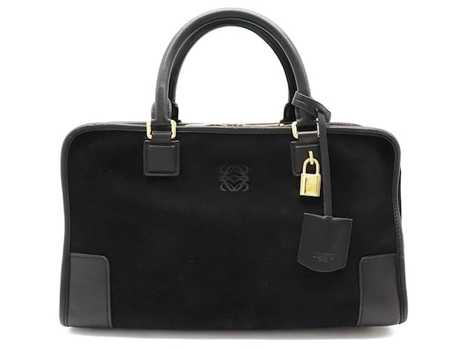 LOEWE AMAZONA Black Suede ref.723724 - Joli Closet