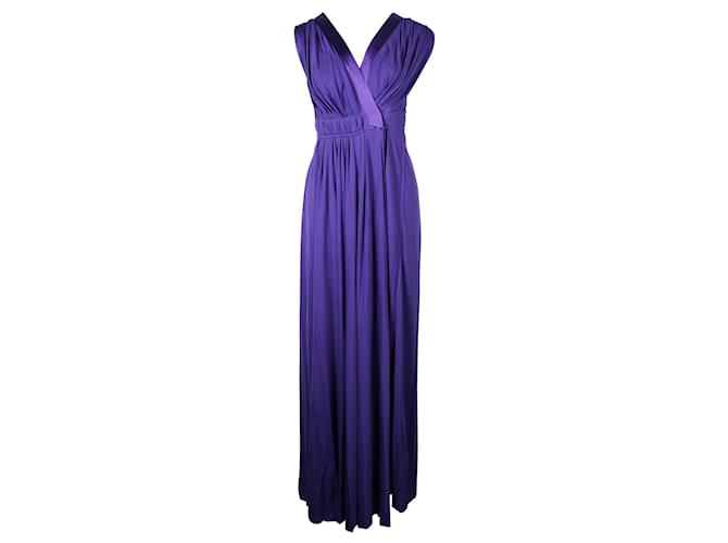 Nina Ricci Robe longue en soie violette ref.724475 - Joli Closet