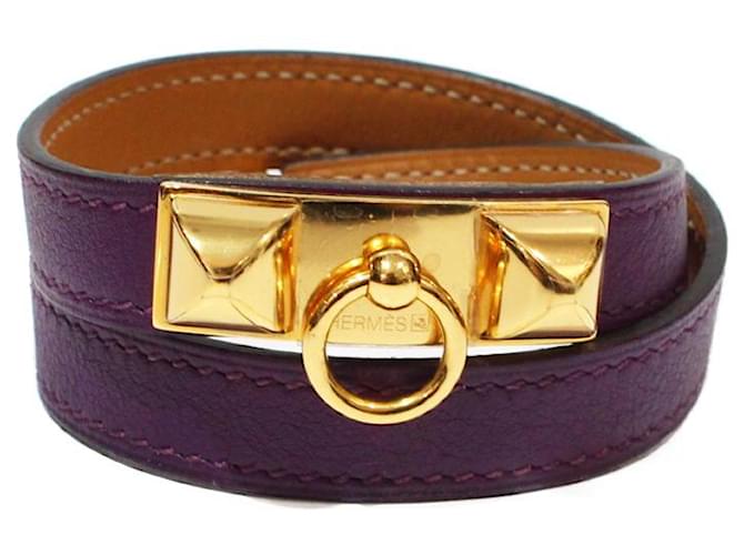 Hermès Bracelets Purple Leather ref.727651 - Joli Closet