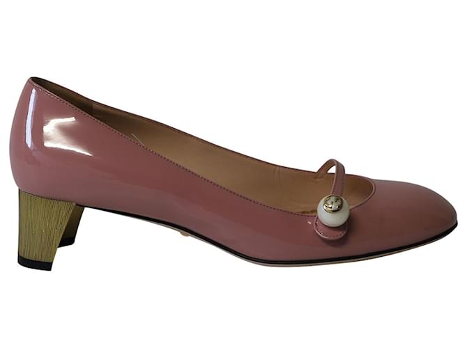 Gucci Mary Jane Pumps in Pink Patent Leather ref.729655 - Joli Closet