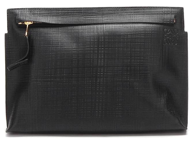 Loewe Pochette en cuir texturé Veau façon poulain Noir ref.731193 ...