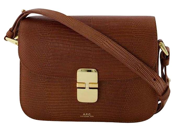 Apc Grace Small Hobo Bag - A.P.C. - Hazelnut - Leather Brown ref.732134 ...