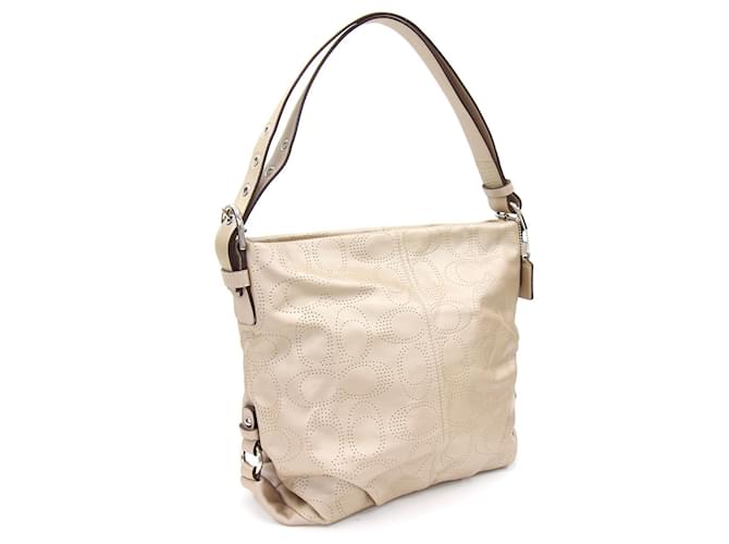 Coach Signature Beige Leather ref.739458 - Joli Closet