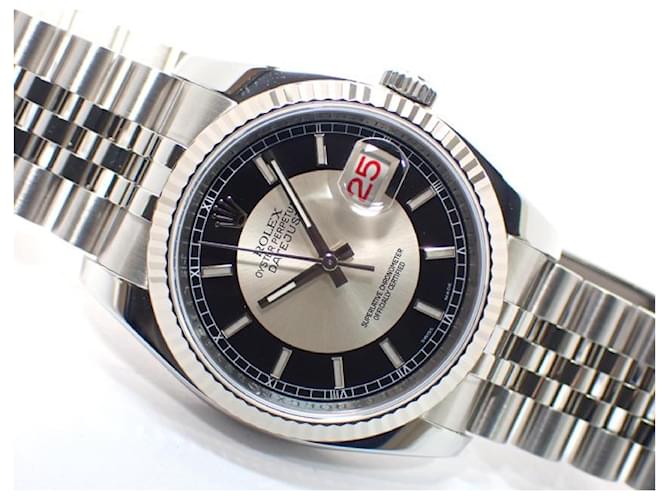 Bisel ROLEX Datejust WG 116234 Serie Z negro/plata Hombre Acero ref ...