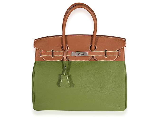 Hermès Hermes Gold Togo Birkin 35 PHW Brown Leather ref.744075 - Joli ...