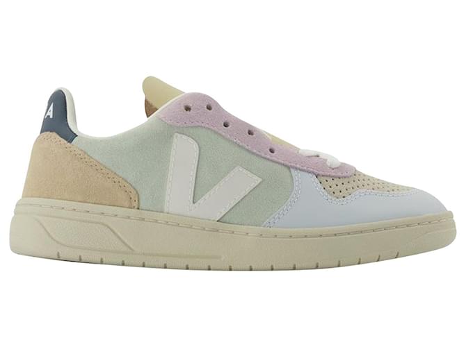 V-10 Sneakers - Veja - Multi - Suede Python print Leather ref.744306 ...