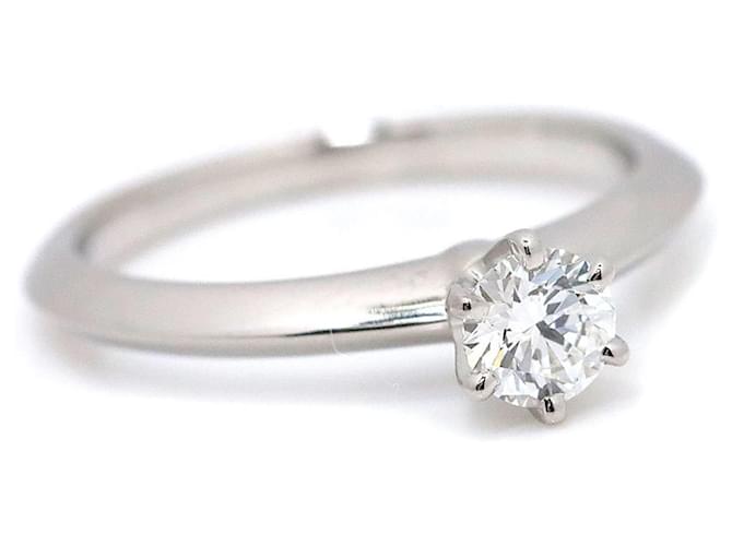 TIFFANY & CO. solitaire Silvery Platinum ref.747882 - Joli Closet