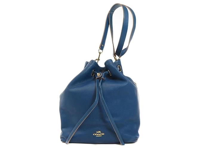 Coach Blue Leather ref.748598 - Joli Closet