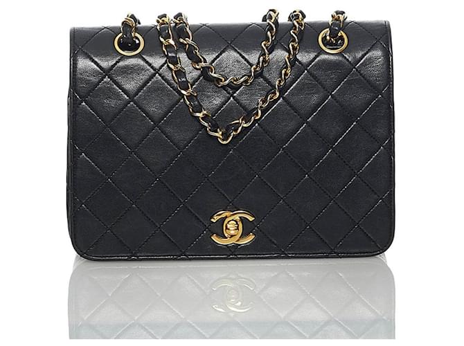 Chanel Sac à Rabat Black Leather ref.752565 - Joli Closet