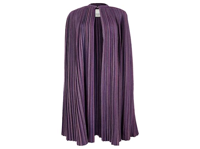 Cape plissée Nina Ricci Laine Violet ref.753239 - Joli Closet